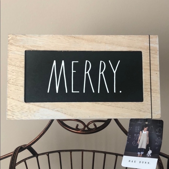 Rae Dunn | Holiday | Rae Dunn Merry Sign | Poshmark